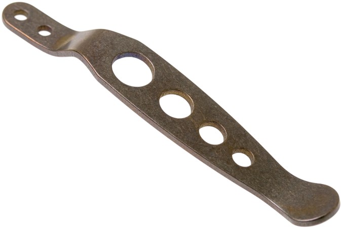 Rick Hinderer Knives Holey Pocket Clip, titanium bronze ...