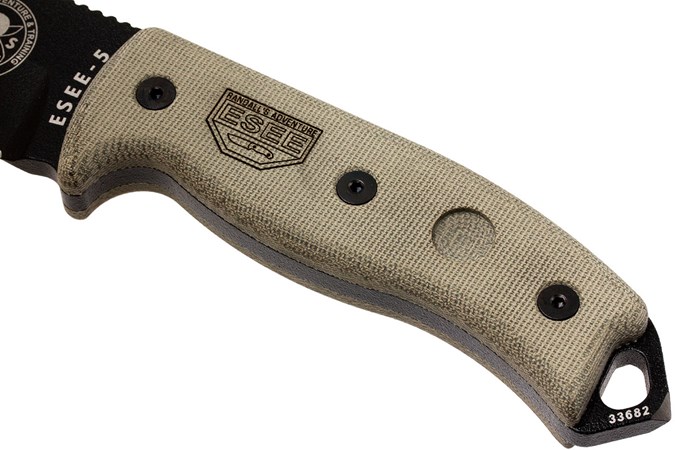 ESEE Model 5 Serrated black blade 5S couteau de survie avec étui kydex ...