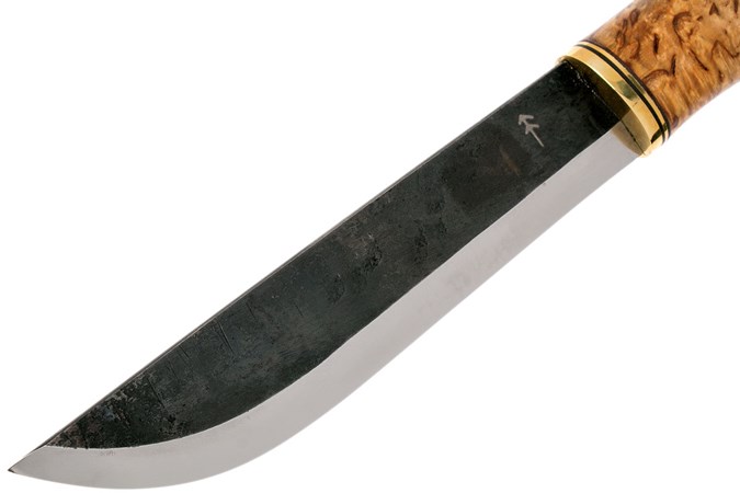 Autine Leuku, Curly Birch, Brut de Forge D2, outdoor knife ...