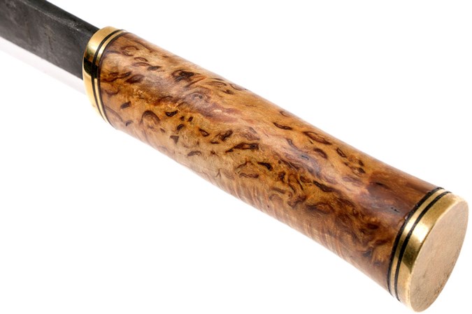 Autine Leuku, Curly Birch, Brut de Forge D2, outdoor knife ...