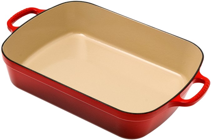 Le Creuset cast-iron baking dish rectangular, cherry red 4.9L, 33 cm ...